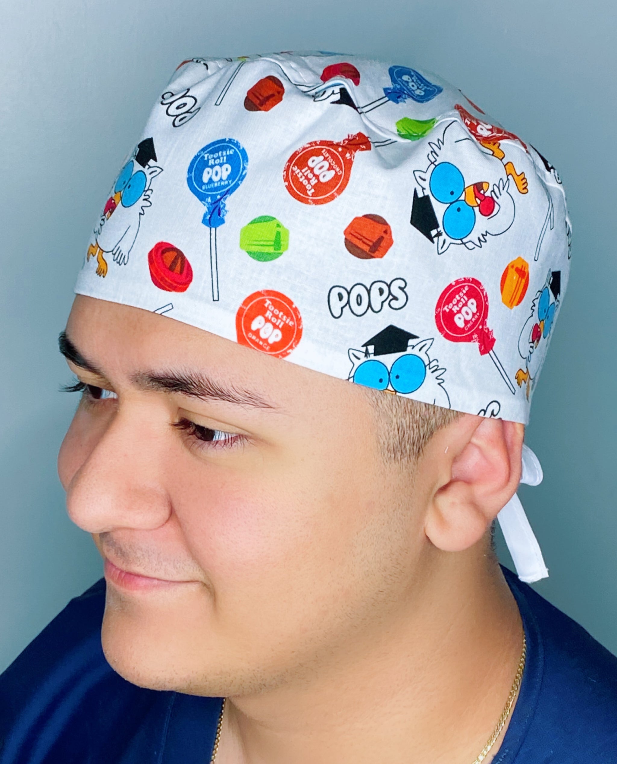 Tootsie Rolls Pops Lollipops Candy Unisex Food Scrub Cap – USC Creations
