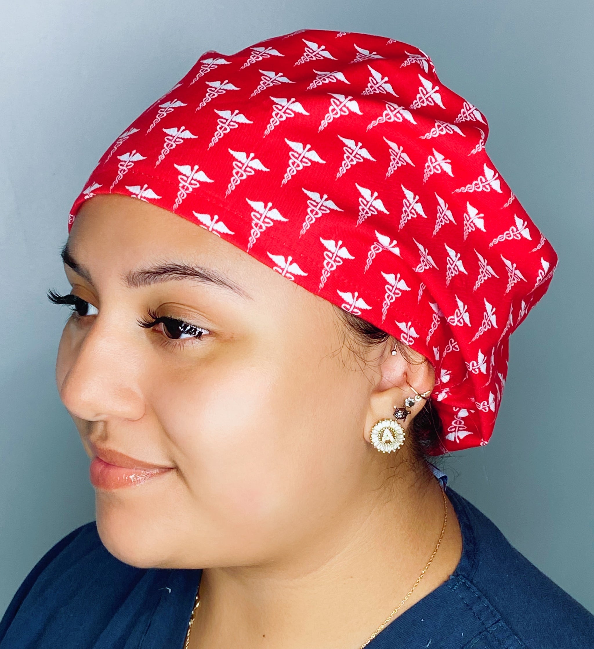 Medical Snake Symbol Caduceus on Red Medical Themed Design Euro – USC ...