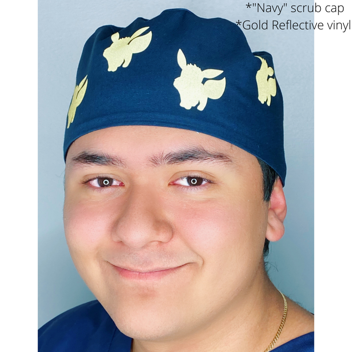 Pokemon Eevees Custom Solid Color Unisex Scrub Cap
