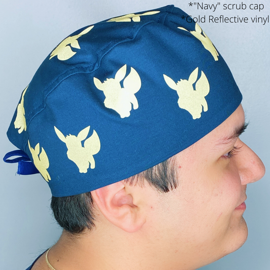 Pokemon Eevees Custom Solid Color Unisex Scrub Cap