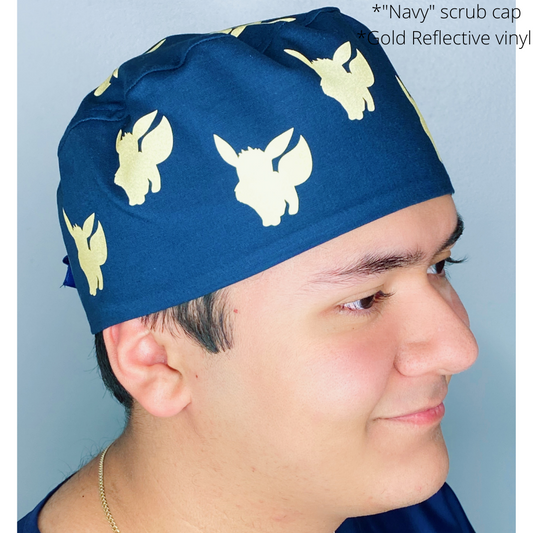 Pokemon Eevees Custom Solid Color Unisex Scrub Cap