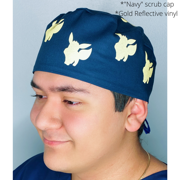 Pokemon Eevees Custom Solid Color Unisex Scrub Cap